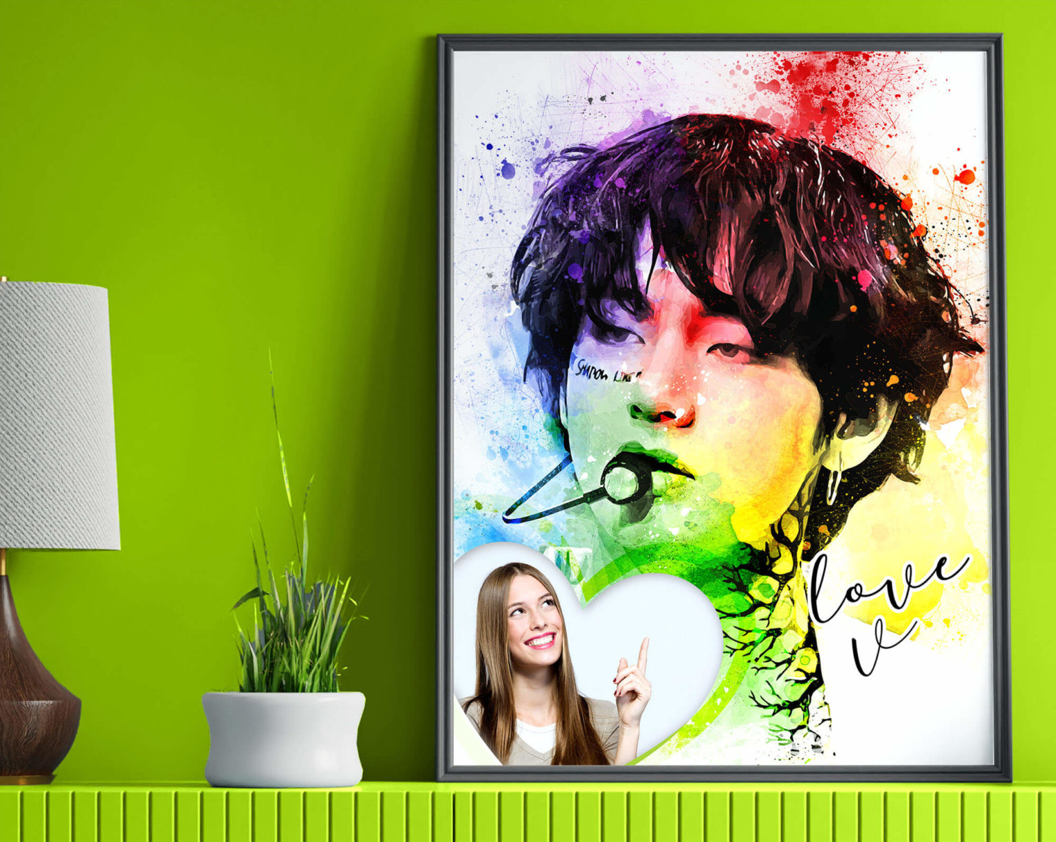 DIY BTS V Poster Template - Template Online