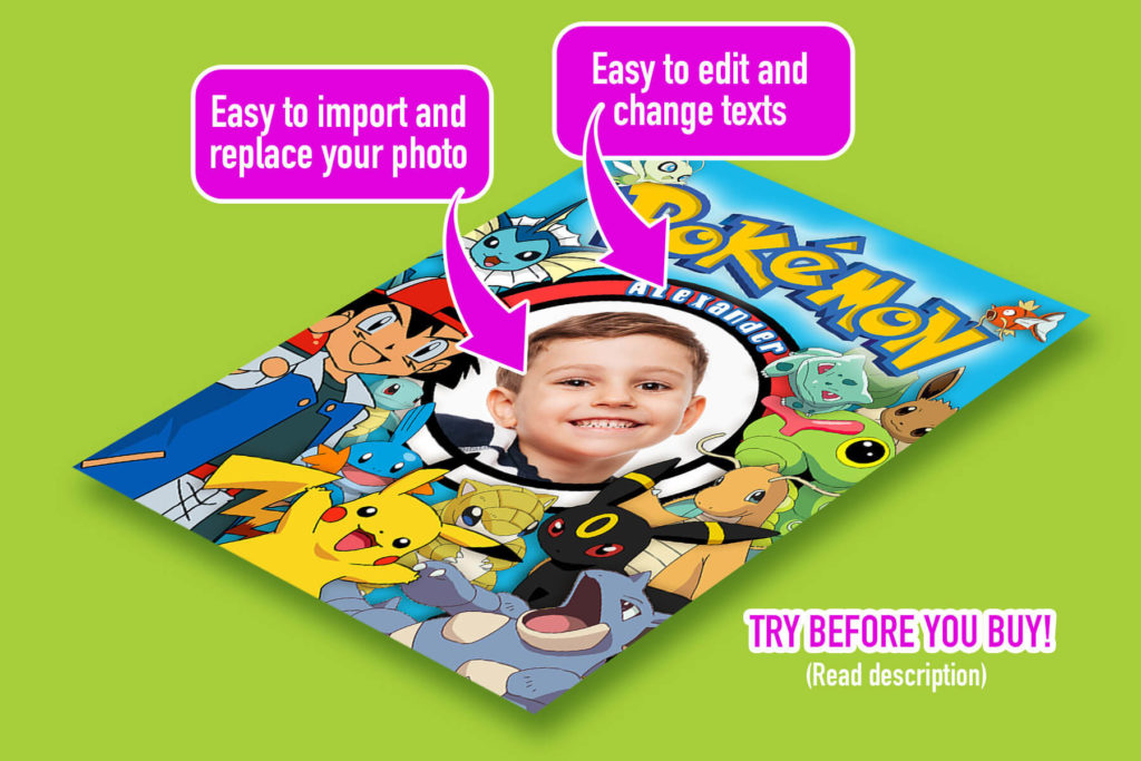 DIY Pokemon Poster Sign Template - Template Online