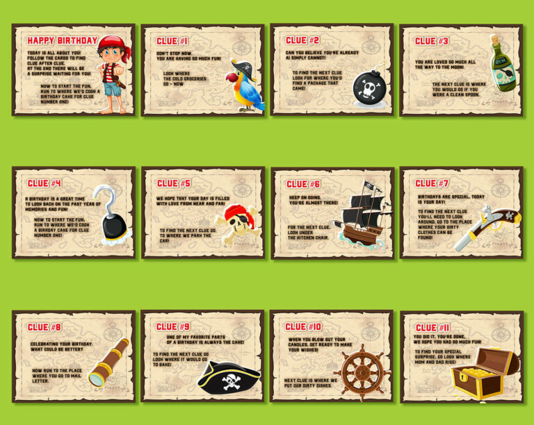 Pirate - Scavenger Hunt Template - Template Online