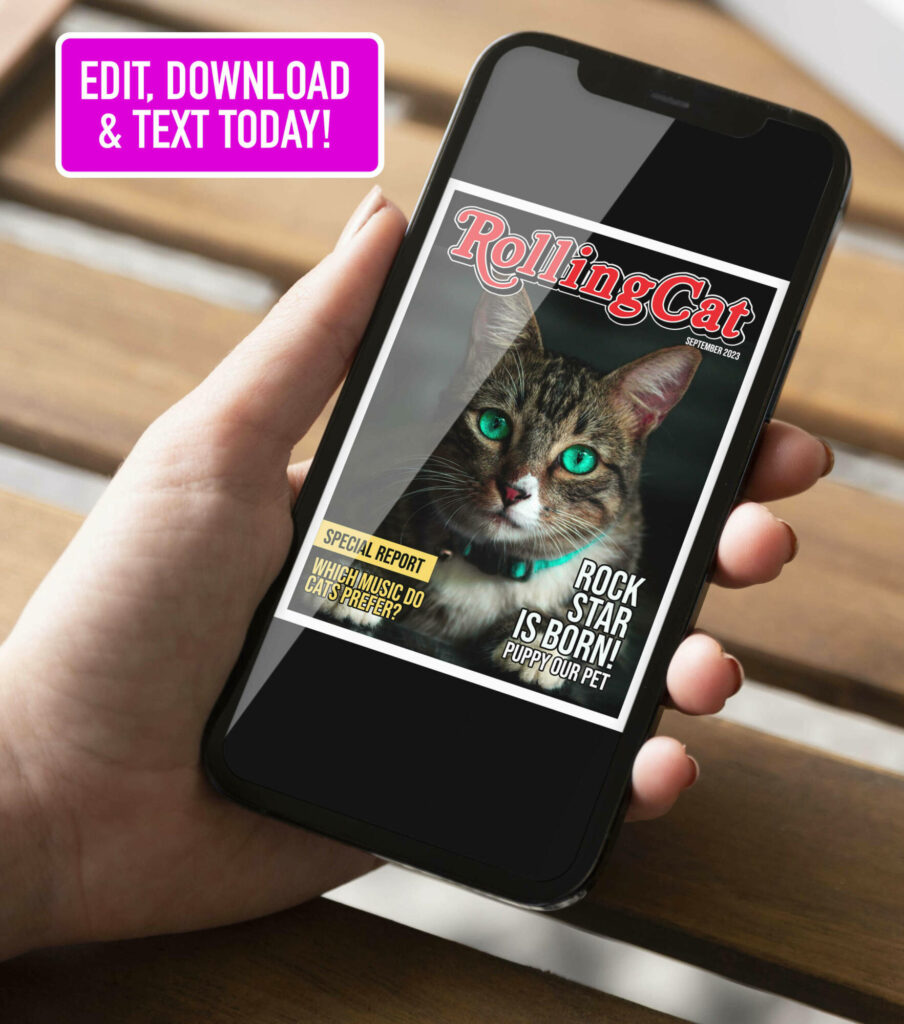 Pet Magazine Cover DIY Template