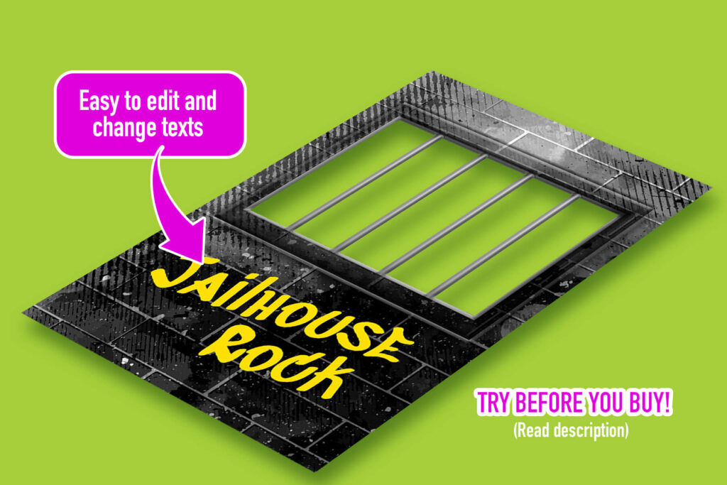 Jail Photo Booth frame Template Online